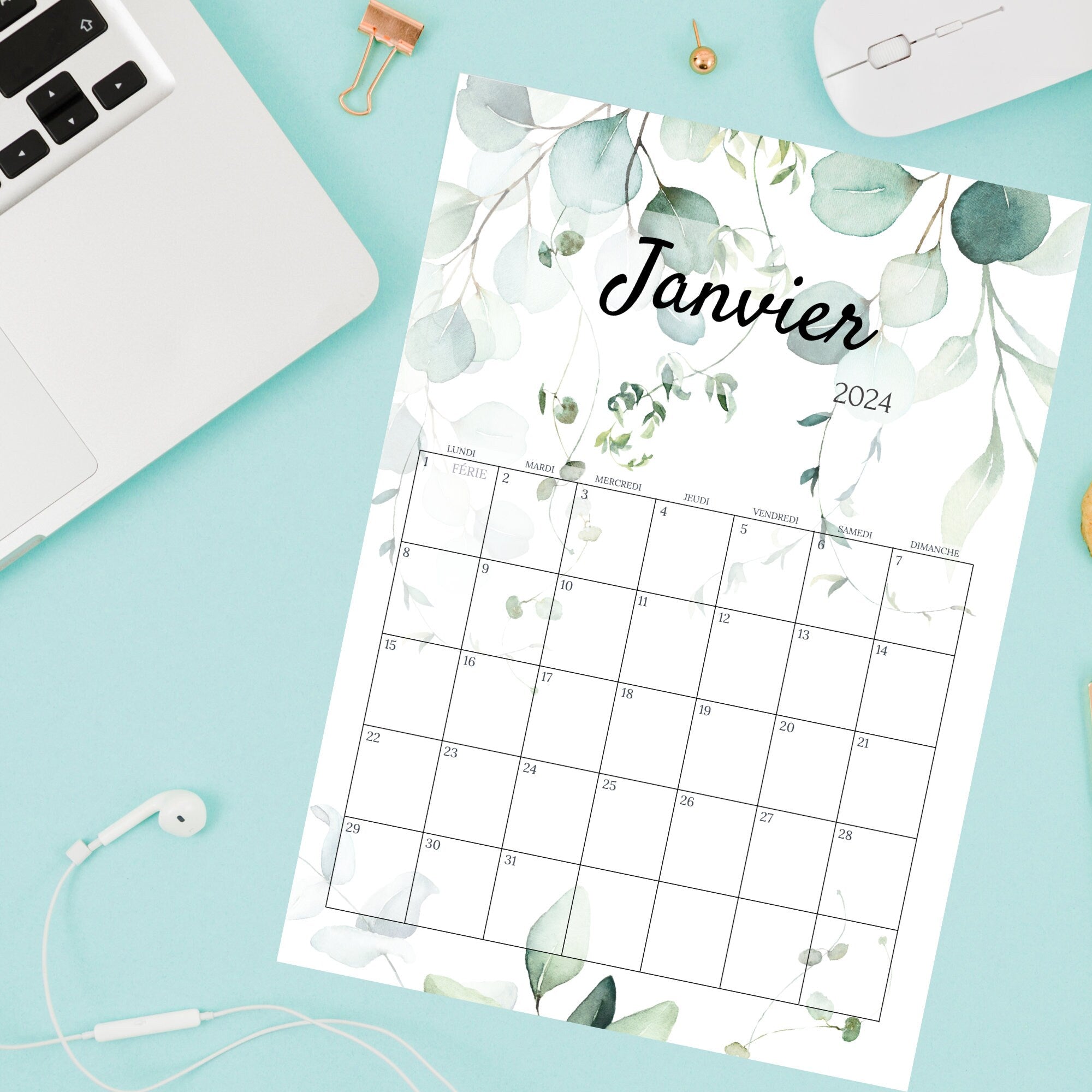 5 CALENDRIERS DESIGN 2024 À IMPRIMER ET TÉLÉCHARGER – Le Temps des ...