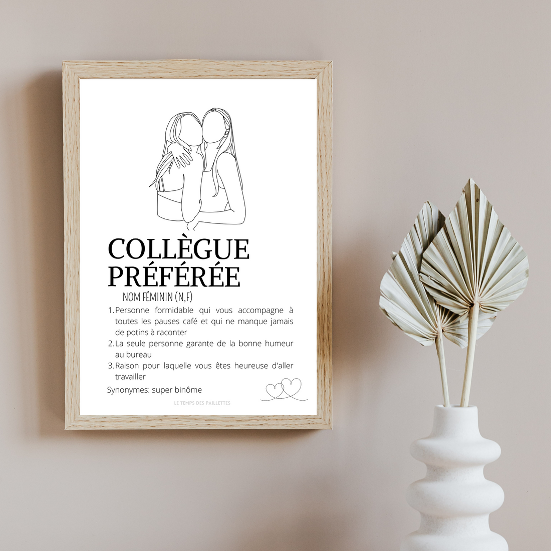 Affiche définition Collègue personnalisable - cadeau collègue personna ...