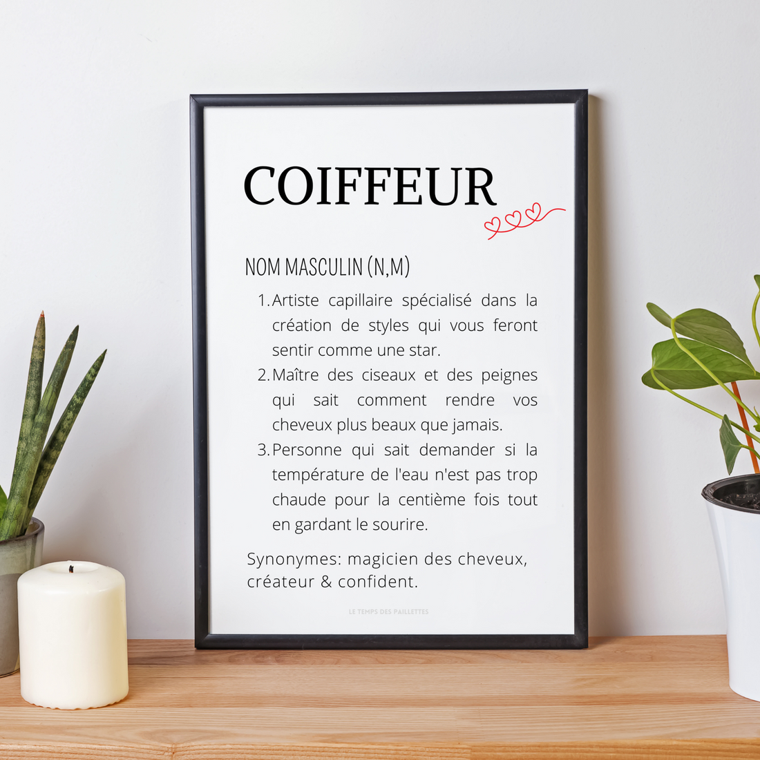 Affiche définition coiffeur - Affiche minimalistes coiffeur - Affiche ...