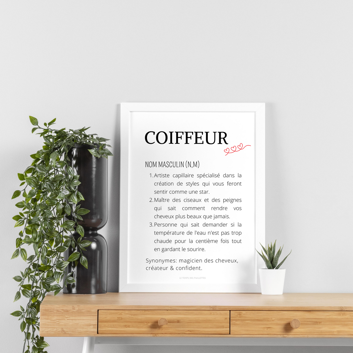 Affiche définition coiffeur - Affiche minimalistes coiffeur - Affiche ...